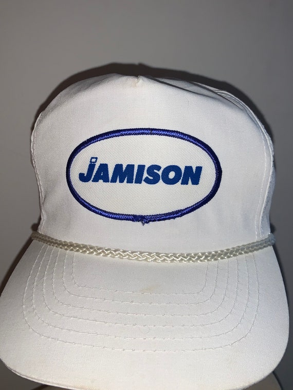White Jamison Patch Trucker Hat Jameson White / Slide Back | Etsy