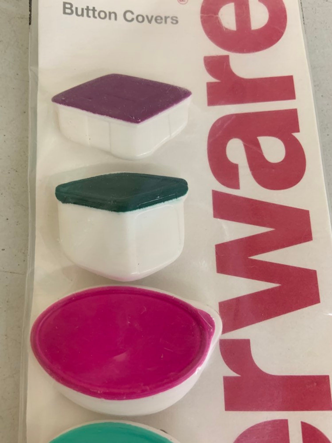 NOS Vintage Tupperware Button Covers 6 Pc / Tupperware Swag | Etsy
