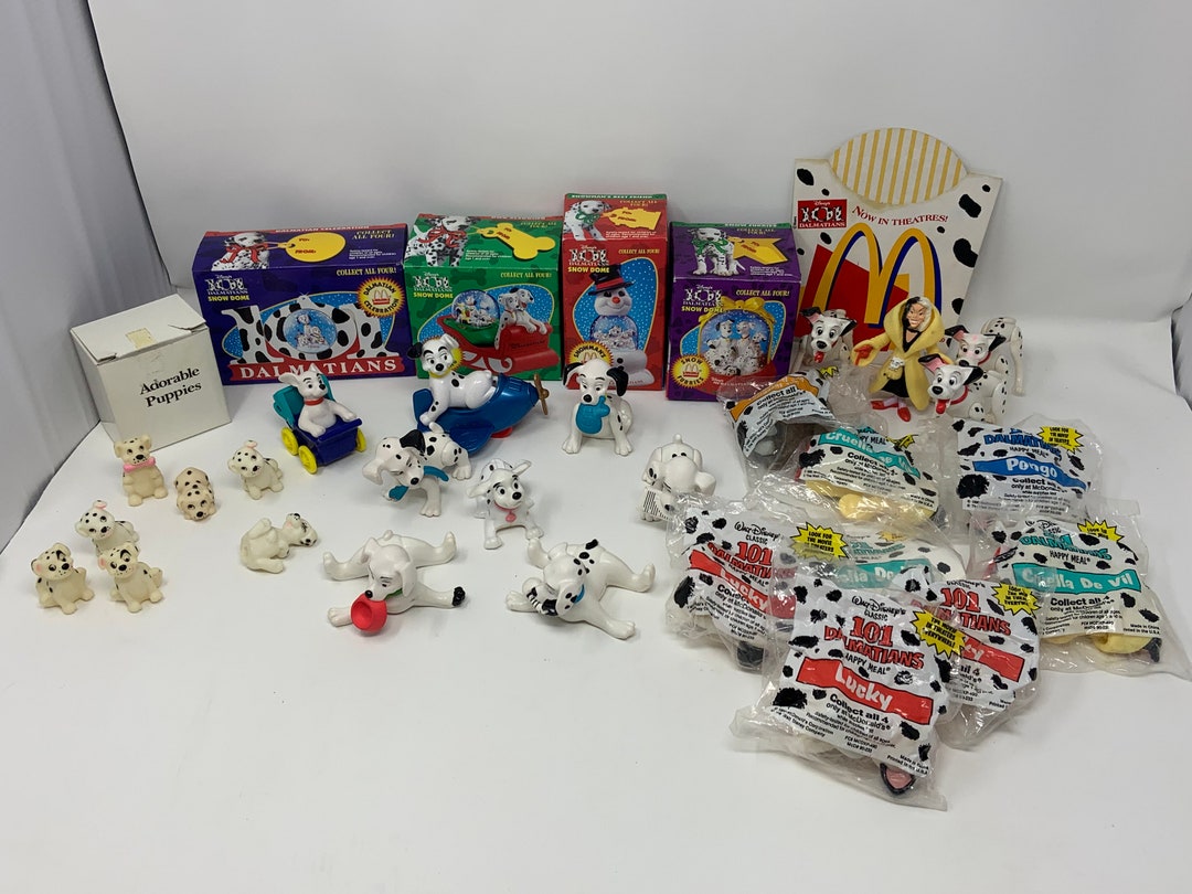 Vintage Mcdonald’s 101 Dalmatians Lot - 31 Pieces - Snow Dome Toys Mini ...