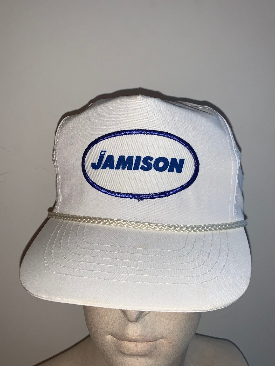 White Jamison Patch Trucker Hat Jameson White / Slide Back - Etsy