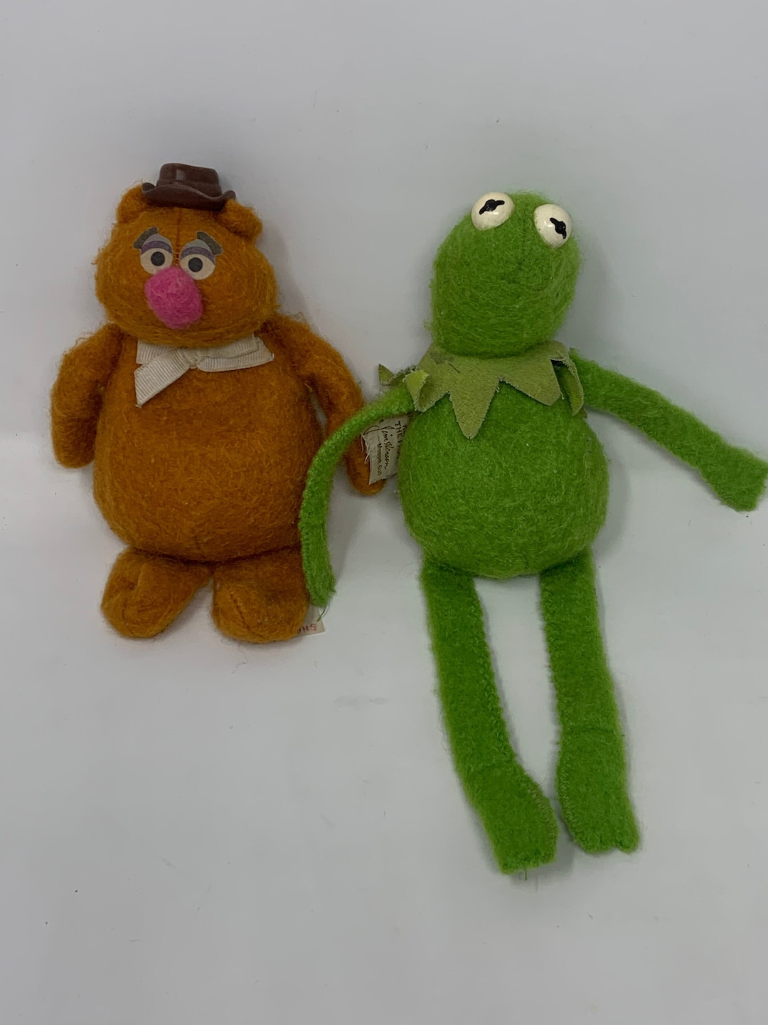 1979 Sad Kermit Frog & Fozzie Bear Lot - Muppet Bean Plush Fisher Price ...