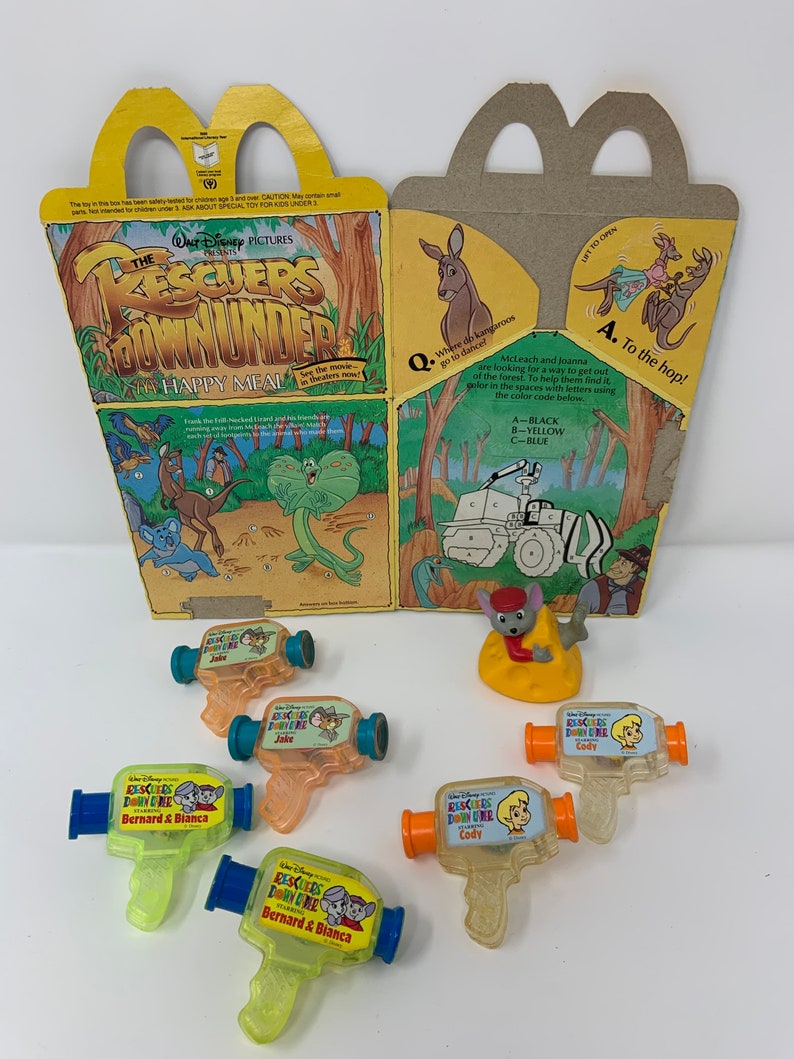 Rescuers Down Under 1989 Mcdonald's Happy Meal Lot - Etsy