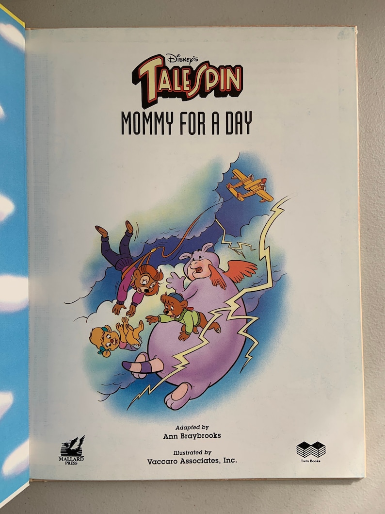 Disney’s Tail Spin Mommy for a Day Hardcover Book / 46pp (1991) - Etsy