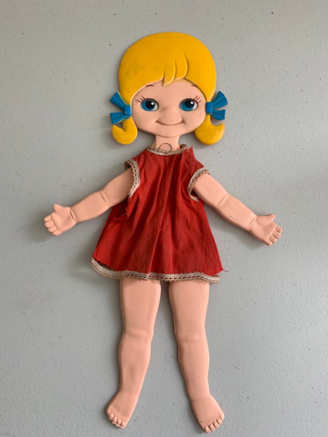 Skinny Jinny 1970s Flat Poseable Doll / Durham Industries - Etsy