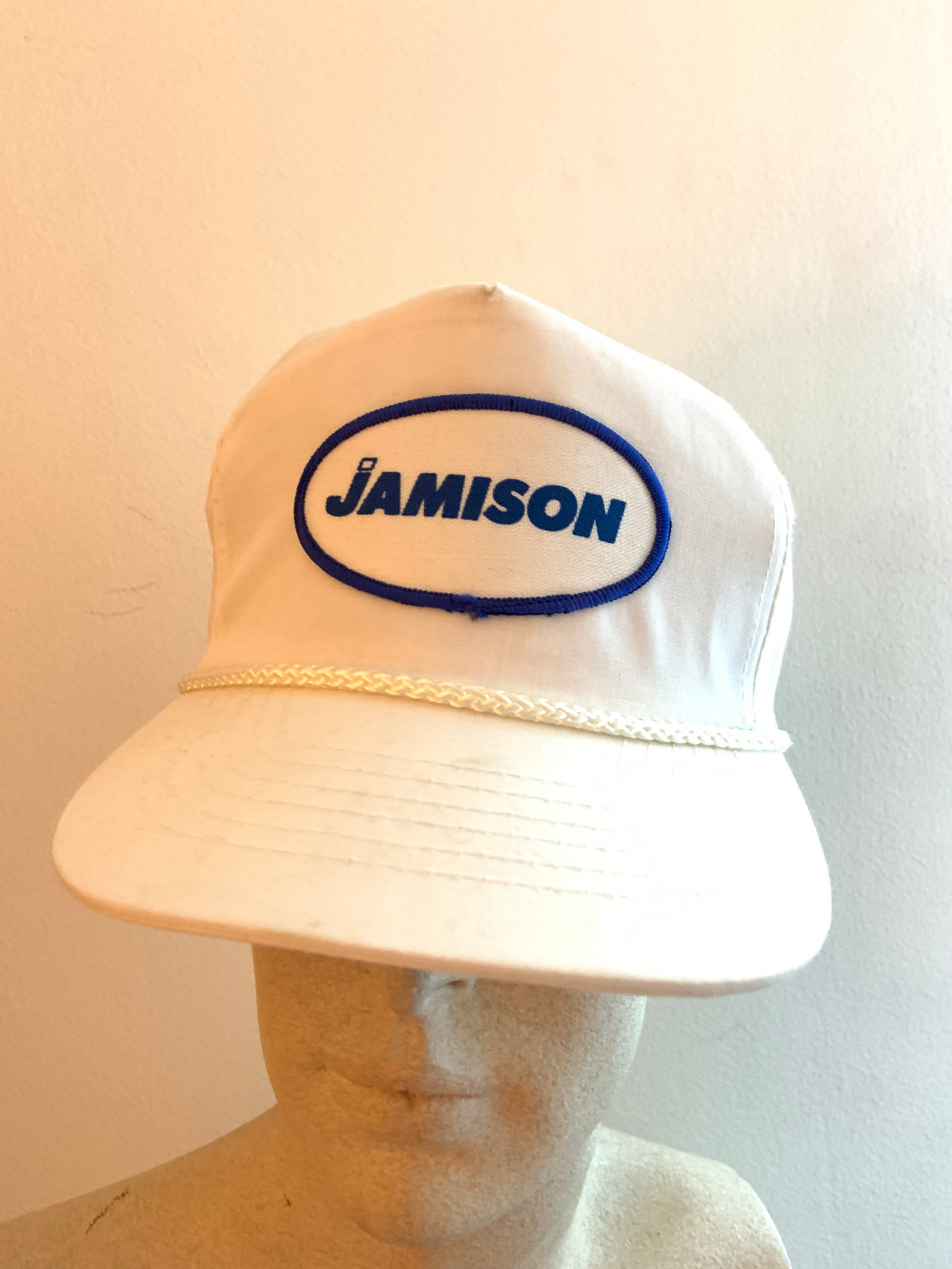 White Jamison Patch Trucker Hat Jameson White / Slide Back - Etsy