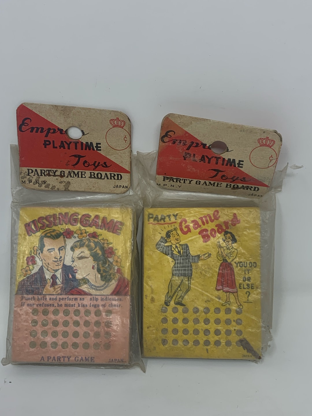 Vintage Party Punch Board Games Kissing Game/you Do It or Else Game ...