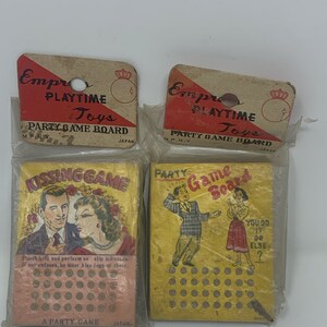 Vintage Party Punch Board Games Kissing Game/you Do It or Else Game ...