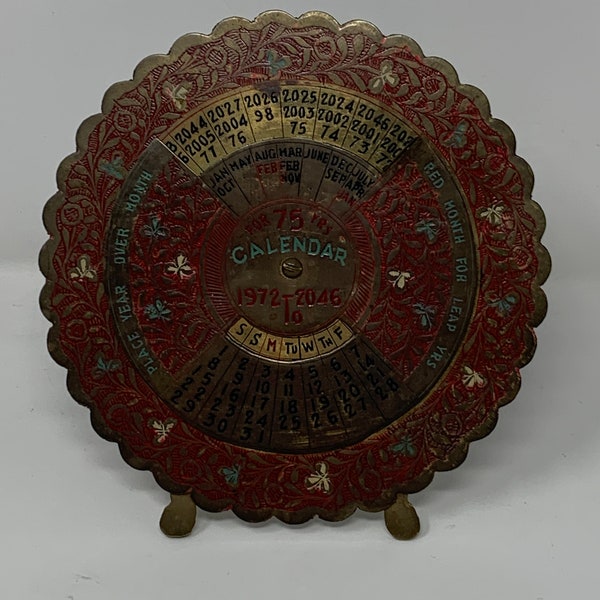 Brass Perpetual Calendar - Etsy