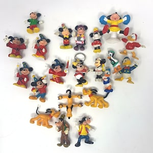 21 Pc Lot - Vintage 2” Disney PVC Figures - Mickey Donald Minnie Pluto ...
