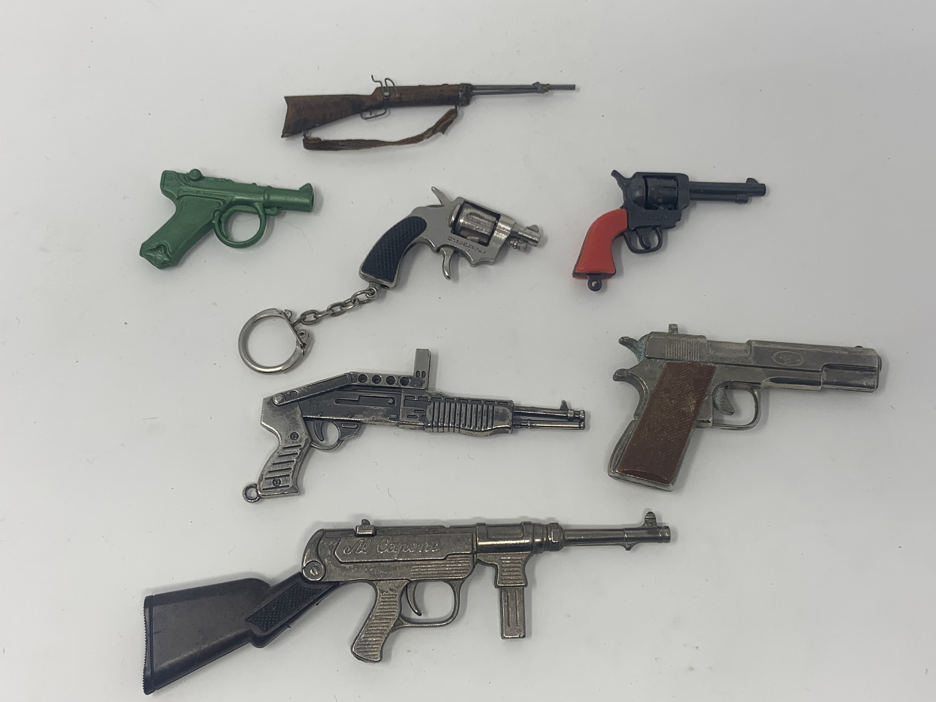 7 Pc Lot Vintage Toy Pistols Al Capone Redondo Luger - Etsy