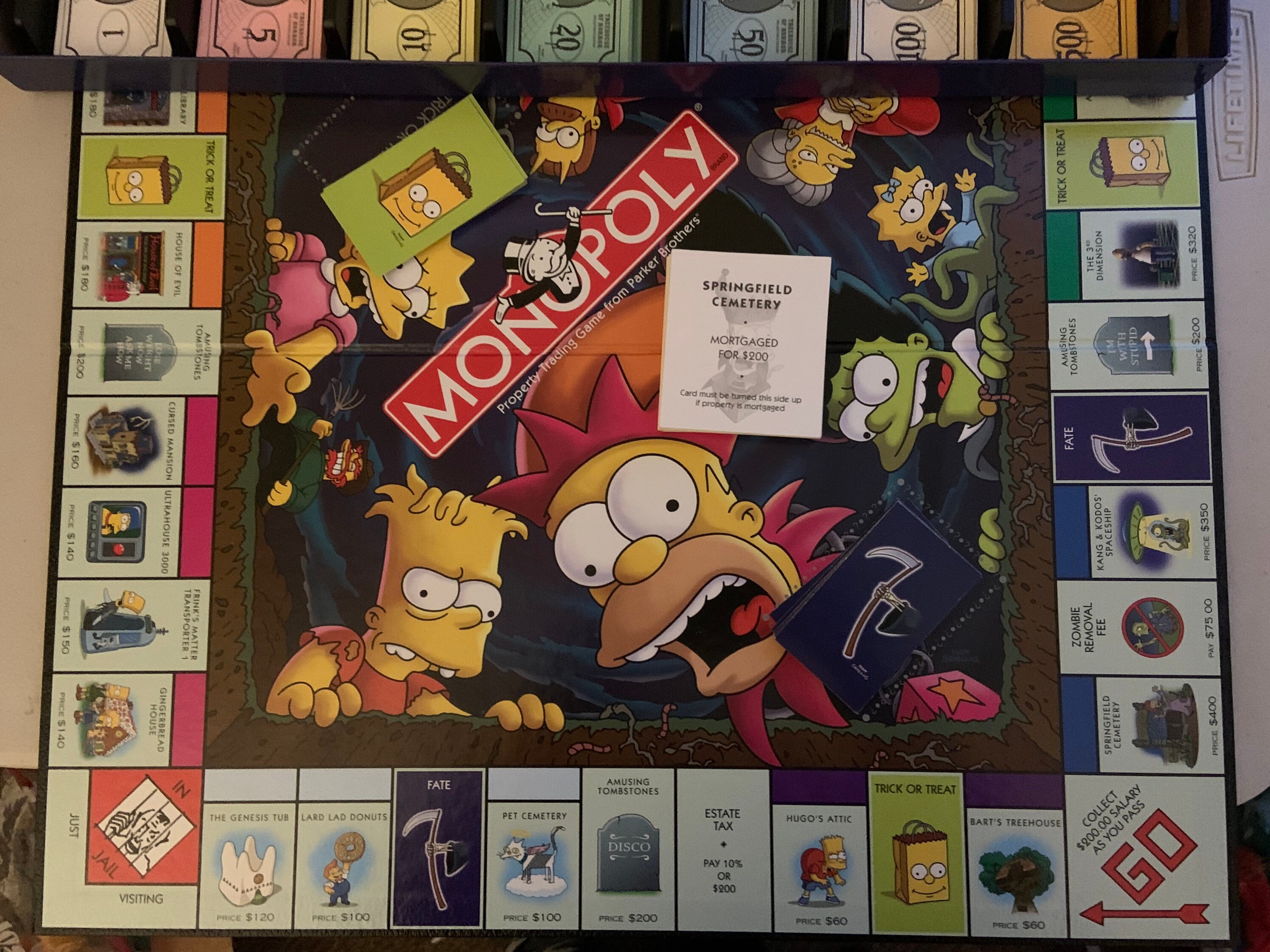 Simpsons Treehouse Of Horror Monopoly Glow In The Dark Etsy