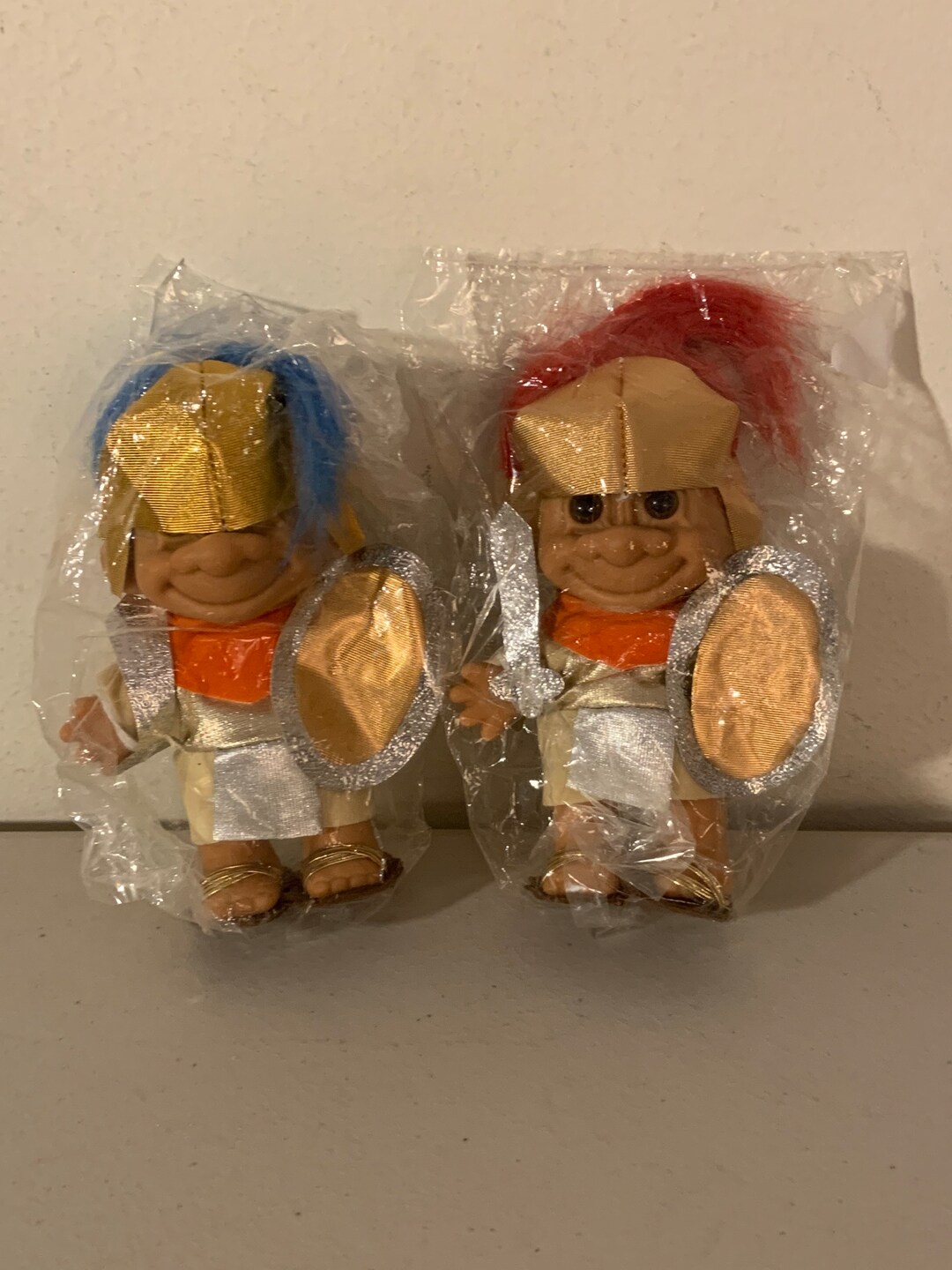 NEW Pair of Gladiator Trolls / Helmet Shield Sandals Vintage Russ Troll ...