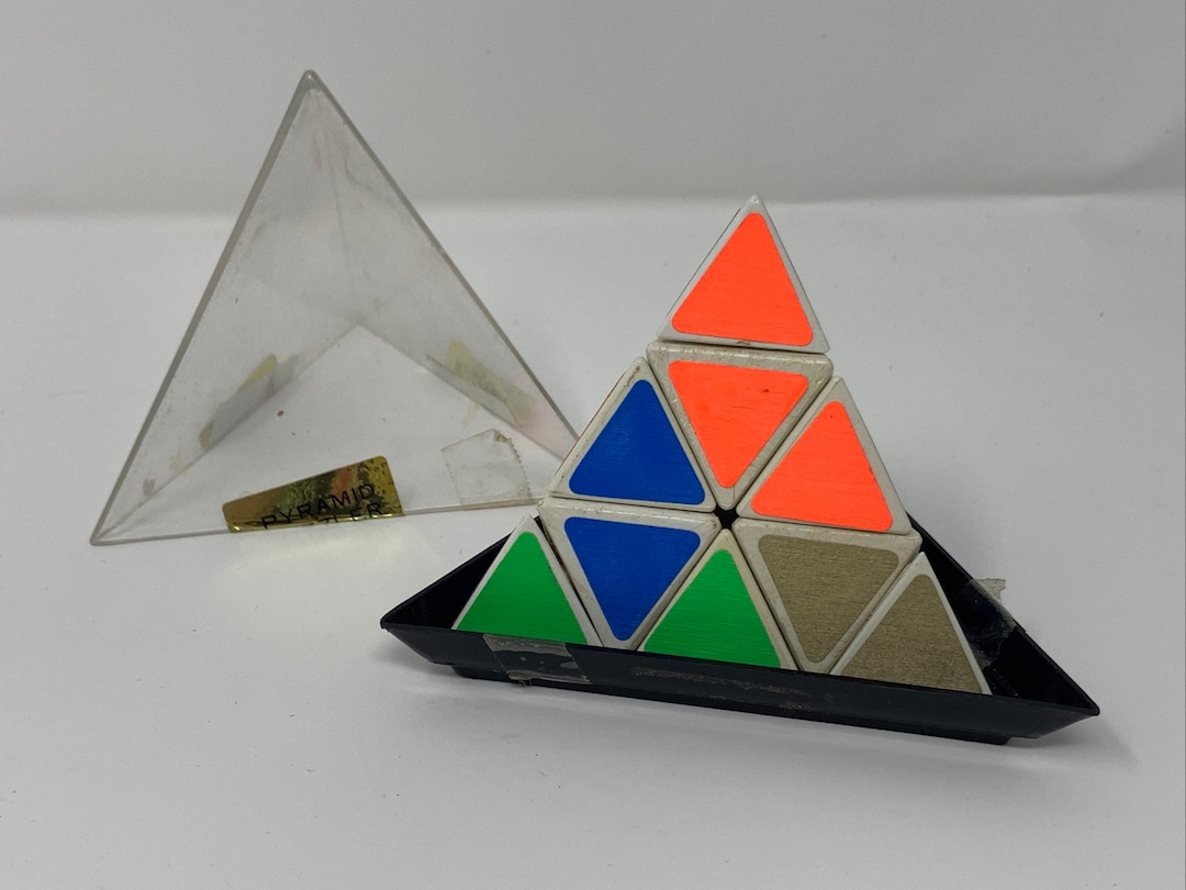 1981 Pyraminx Pyramid Puzzler Triangle Puzzle Rubiks Cube Type Brain ...