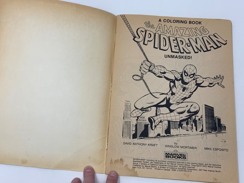 The Amazing Spider-man Coloring Book / Marvel Books 1983 - Etsy