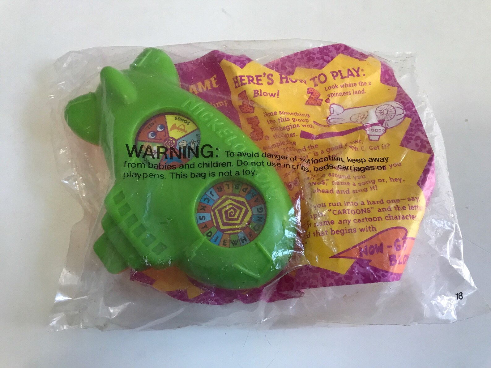 Vintage Nickelodeon Green Slime Game Gadgets - Gotcha Gusher Blimp Game ...