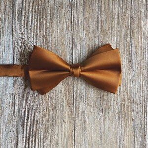 Rust Wedding Bow Tie With Brown Suspenders- Groomsmen Bow Tie Set ...