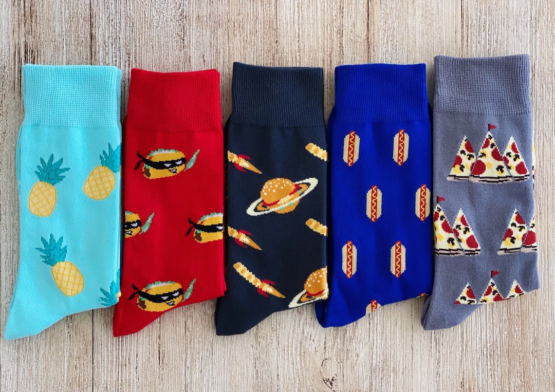 Food Novelty Socks, Men’s Funny Socks , Cool Socks, Gifts for Dad ...
