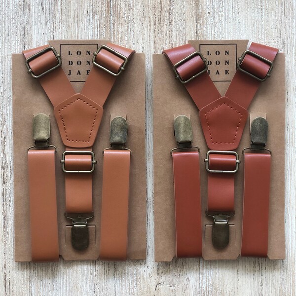 Leather Suspenders - Etsy