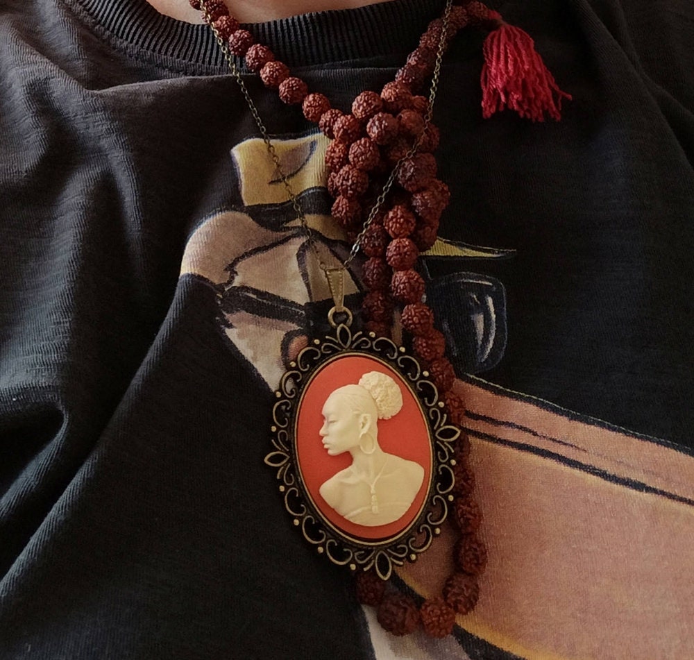 Buy Cameo Necklace Africa Woman Ethnic Senegal Mali Niger Afro Online ...