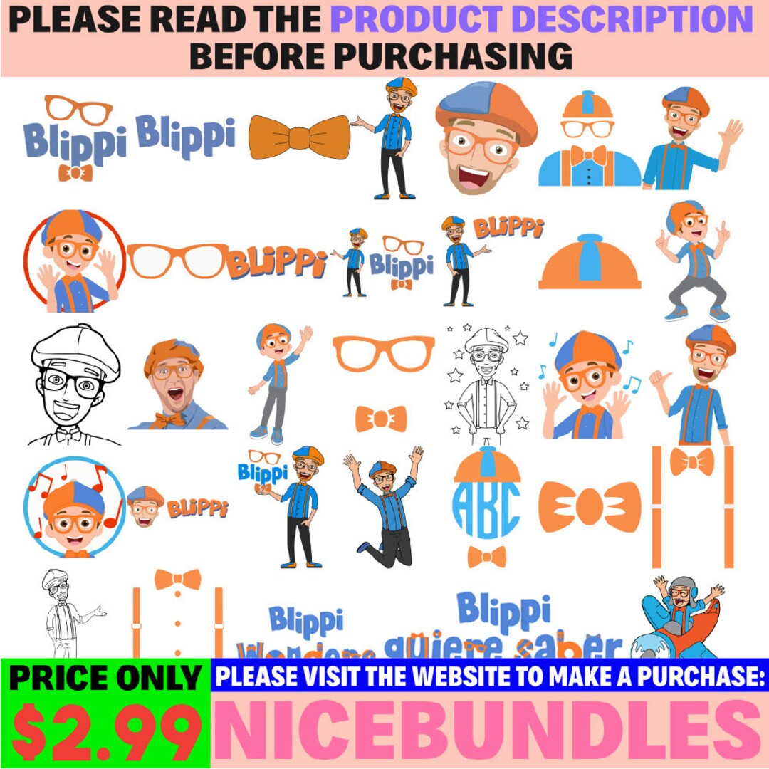 Blippi SVG Bundle Happy Birthday Blippi Svg Blippi - Etsy