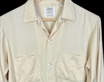 Vintage 1950s MCGREGOR Rayon Gabardine Sport Shirt ~ Size M Vintage 1950s MCGREGOR Rayon Gabardine Sport Shirt ~ Size M