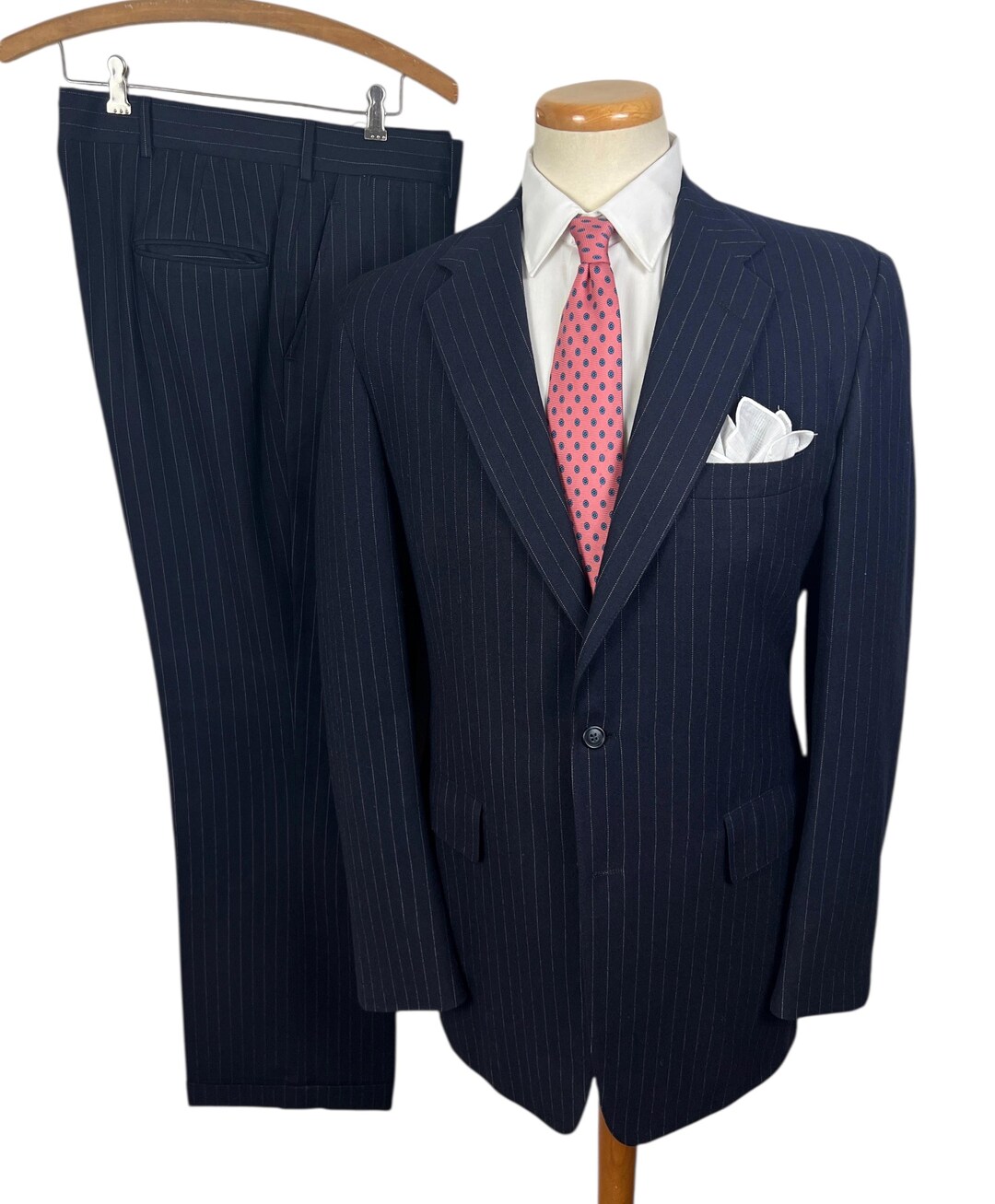 Vintage 1970s BROOKS BROTHERS "brooksgate" Wool 2pc Pinstripe Suit ...