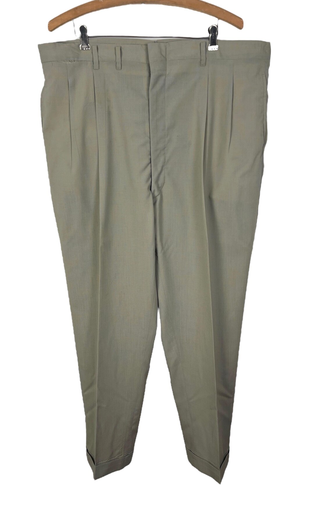 Vintage 1950s BOTANY Lightweight Tropical Wool Drop Loop Pants ~ 39 ...
