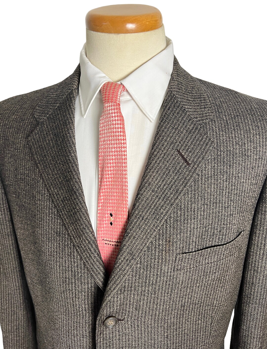 Vintage 1950s ATOMIC ERA Wool Flannel Sport Coat 40 to 42 Long Blazer ...