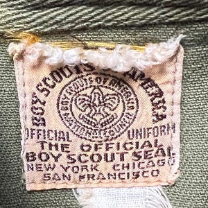 Vintage 1940s Cotton Twill Boy Scouts Button-up Shirt ~ Size M ~ 40s ...