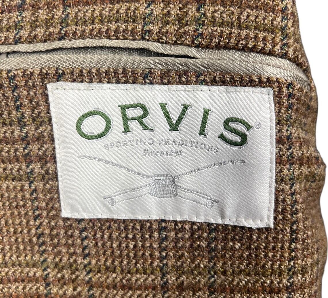 Vintage ORVIS Wool Tweed Hacking Jacket ~ 46 Long ~ Sport Coat / Blazer ...