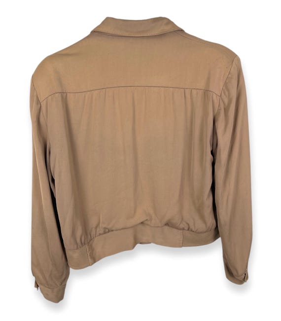 Vintage 1950s Rayon Gabardine Ricky Jacket ~ size M t… - Gem
