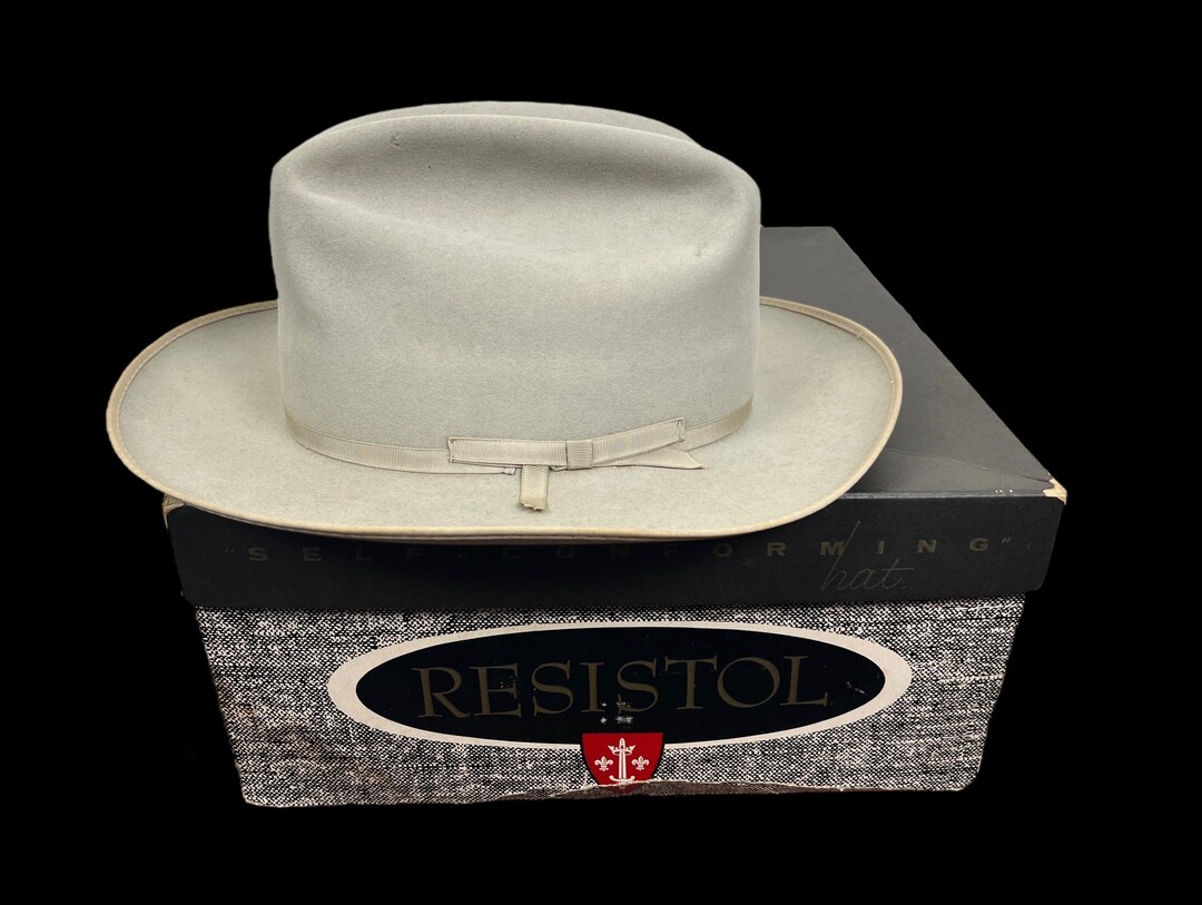 Vintage 1960s RESISTOL Western Hat W/ Box ~ 7 1/8 ~ Cowboy ~ Open Road ...