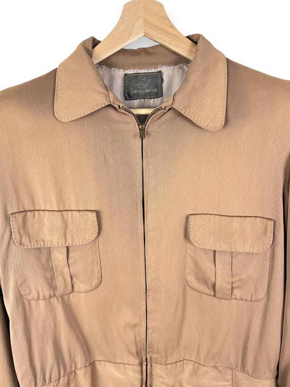 Vintage 1950s Rayon Gabardine Ricky Jacket ~ size M t… - Gem