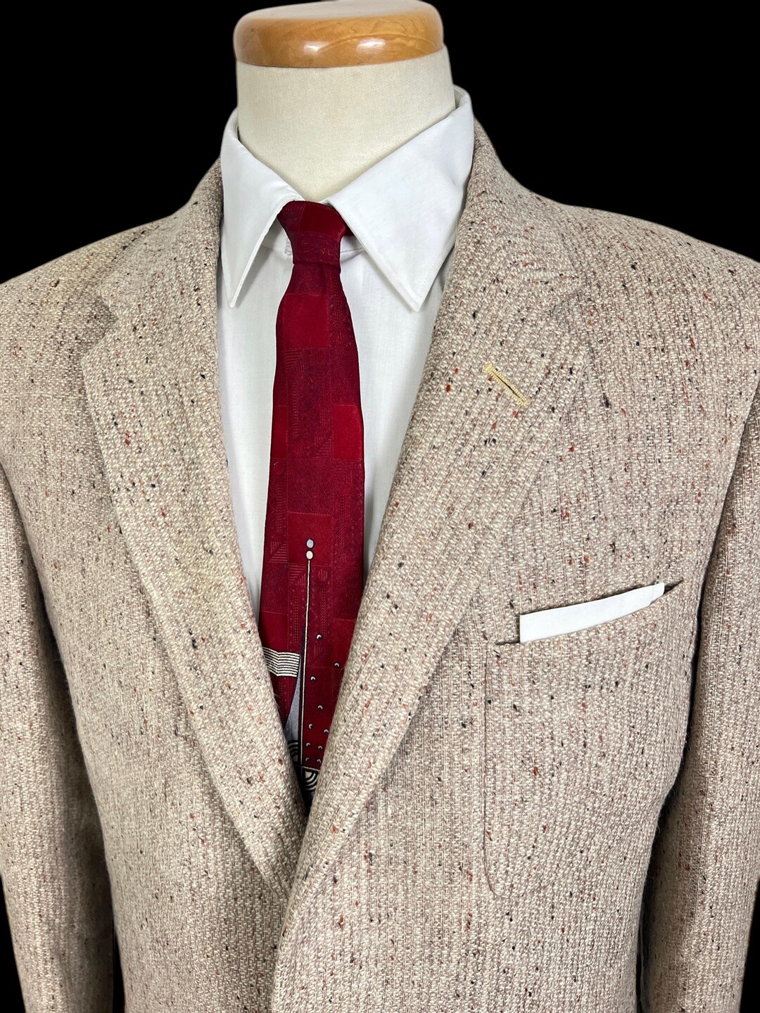 Vintage 1950s ATOMIC FLECK Wool Sport Coat ~ Size 40 Long ~ Blazer ...