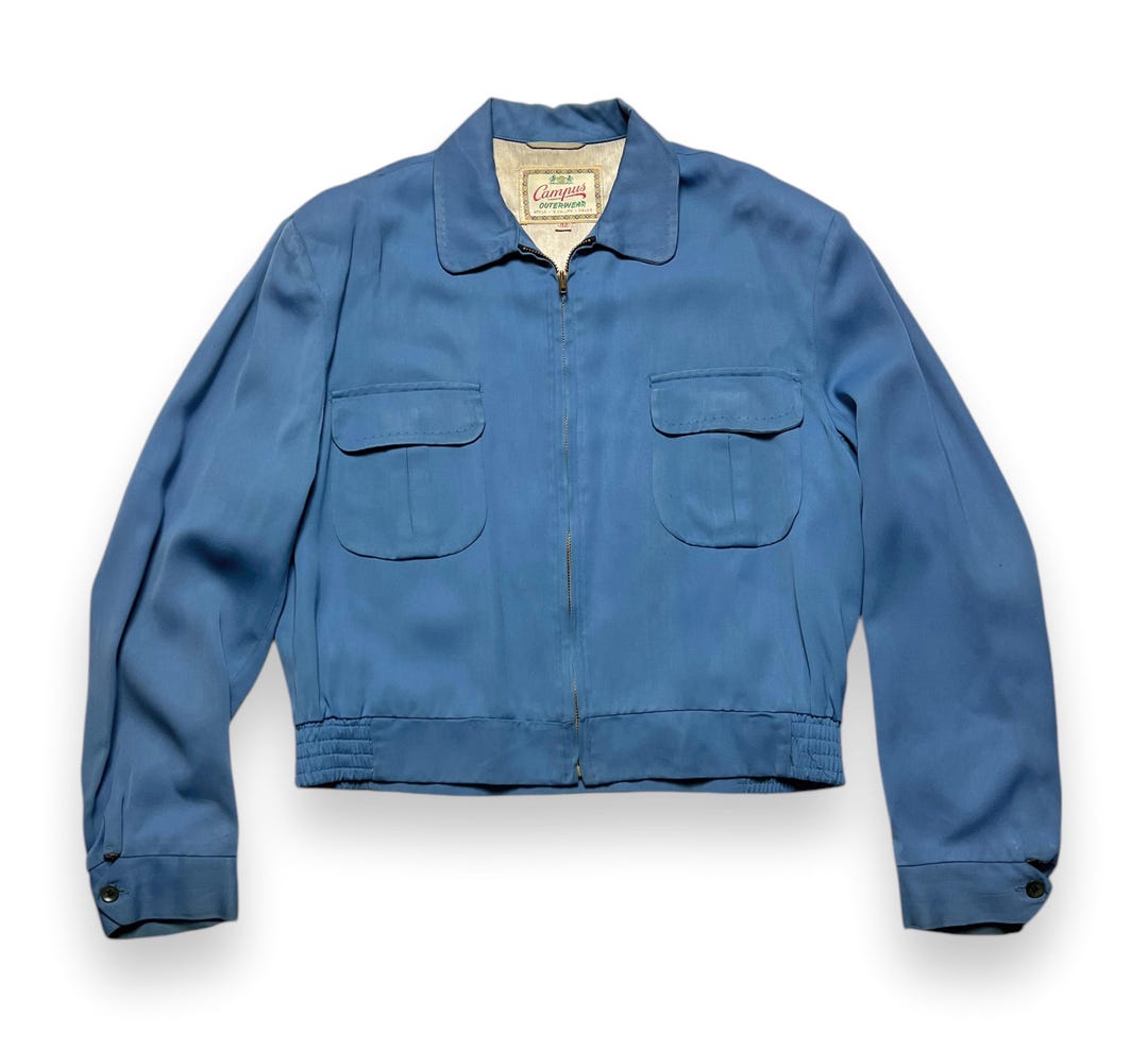 Vintage 1950s CAMPUS Rayon Gabardine Ricky Jacket ~ Size 42 ...
