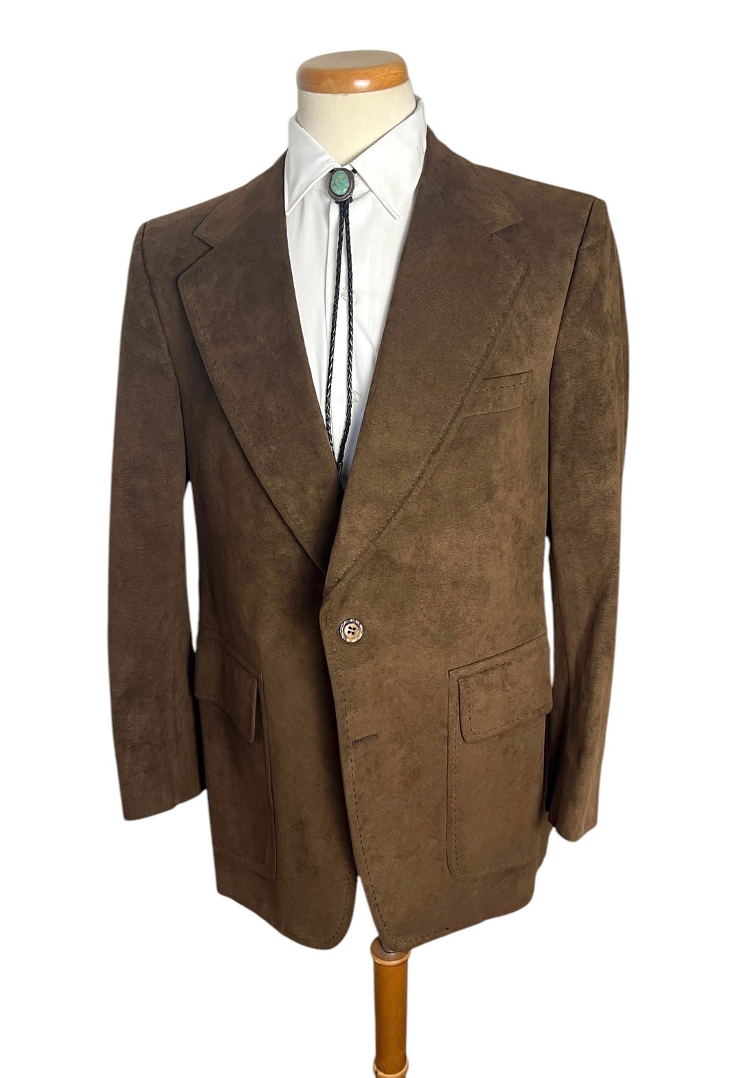 Vintage 1970s MACY'S Ultrasuede Mod / Western Sport Coat ~ Size 42 R ...