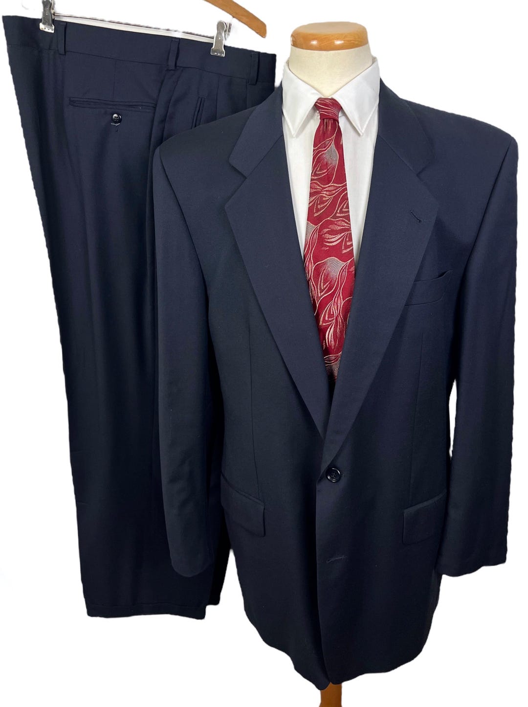 Vintage 1990s USA Made HUGO BOSS Wool 2pc Suit ~ 42 Long ~ Jacket ...
