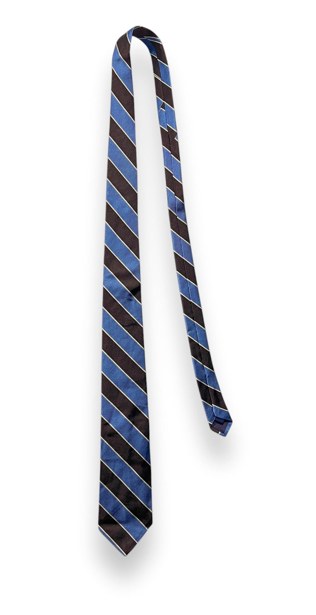 Vintage 1970s BROOKS BROTHERS Brooksgate Silk Necktie Repp Stripe ...