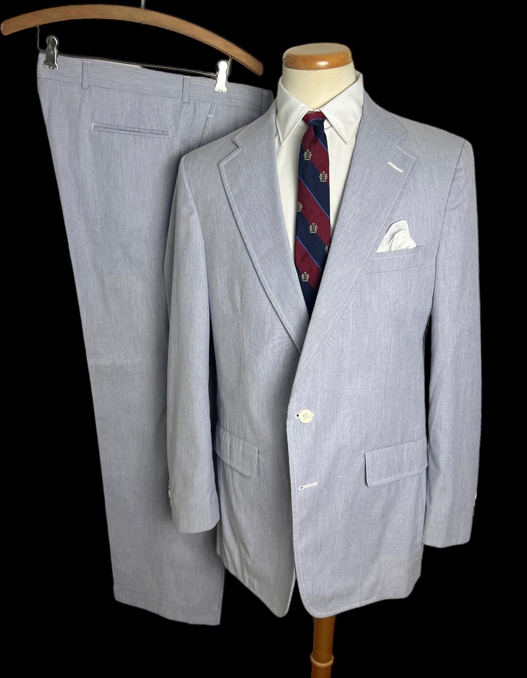 Vintage HASPEL 2pc Cotton Suit Size 40 Long Sport Coat / Jacket / Pants ...