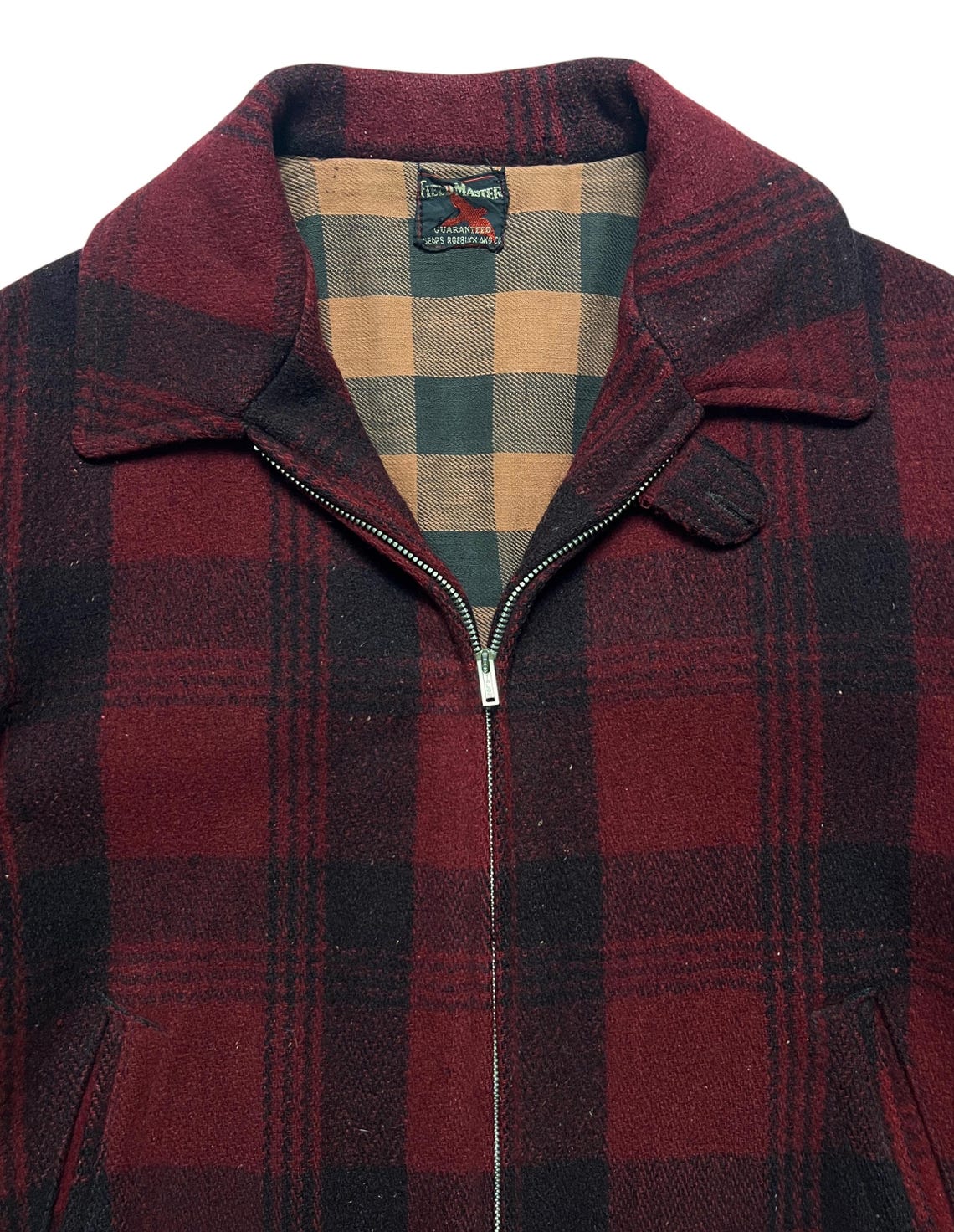 Vintage 1930s/1940s SEARS FIELDMASTER Wool Hunting Coat ~ L ~ Work Wear ...