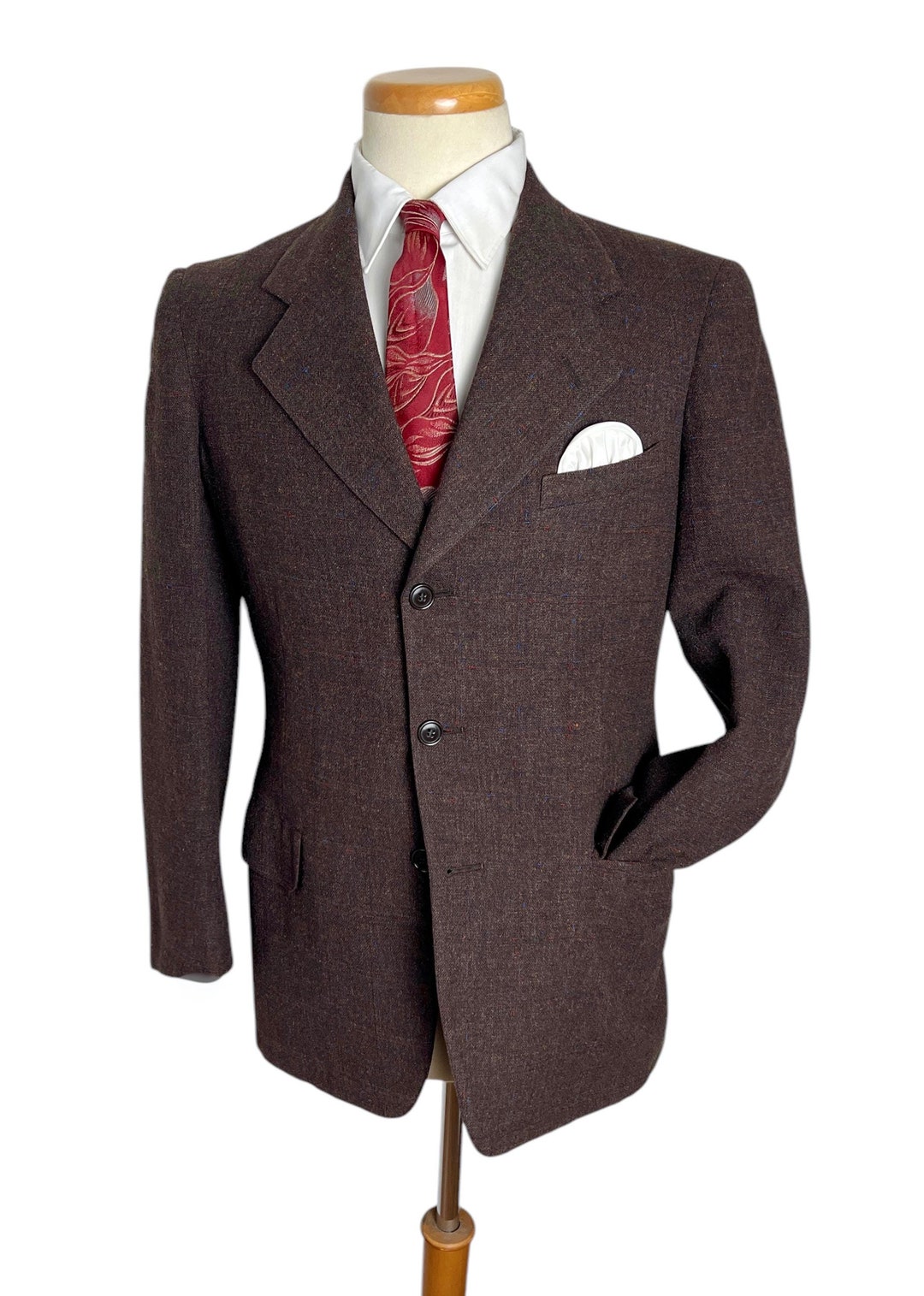 Vintage Dated 1940 Wool DONEGAL TWEED Sport Coat ~ Size 36 S ~ Jacket ...