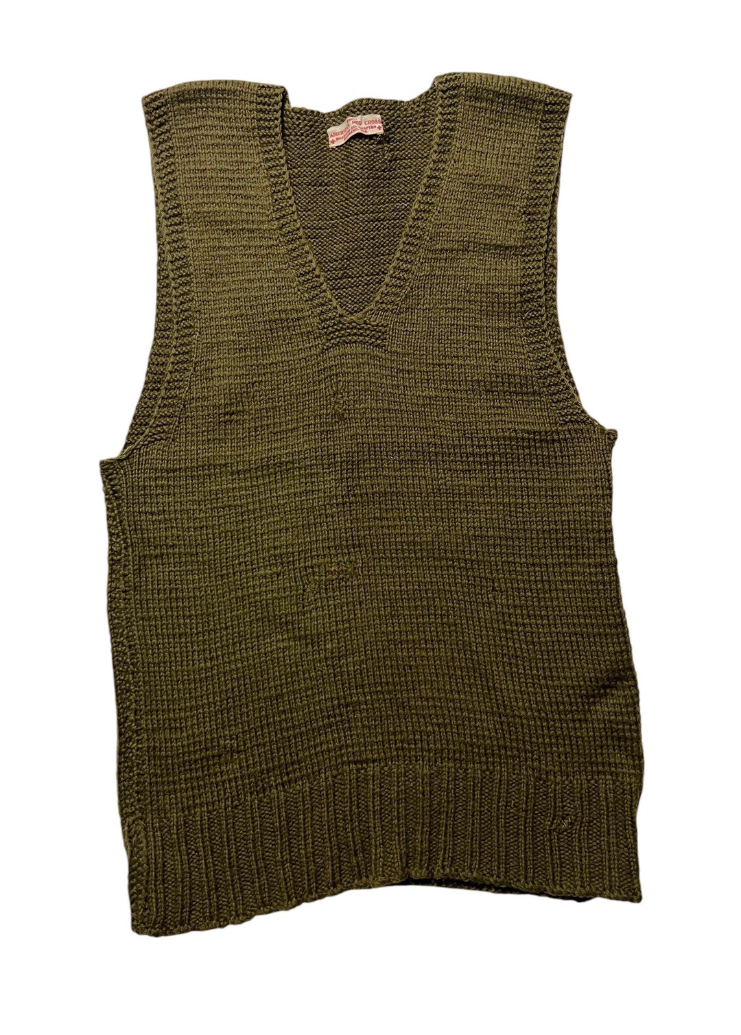 Vintage 1930s/1940s American Red Cross Wool Sweater Vest ~ US Army ...