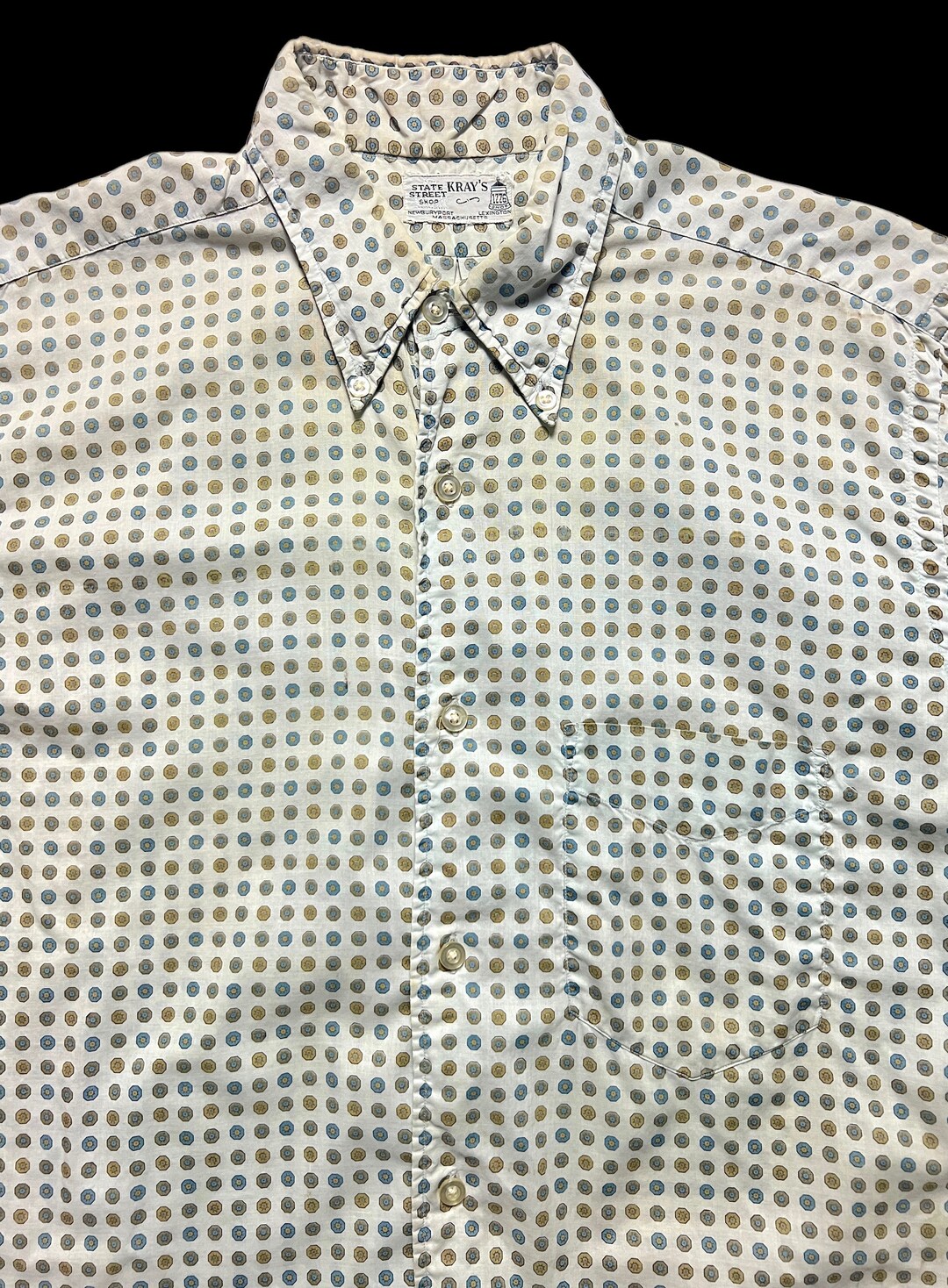 Vintage 1950s/1960s IVY STYLE Short-sleeve Button-down Shirt ~ M ~ Mod ...