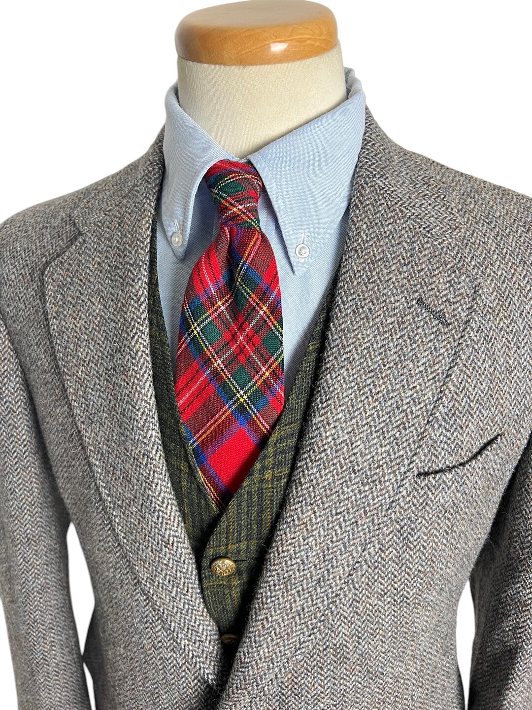 Vintage Nordstrom Wool Herringbone Tweed Sport Coat ~ 36 to 38 Regular ...