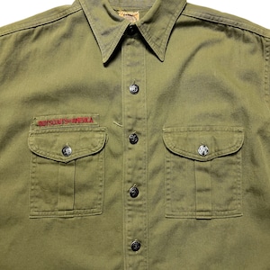 Vintage 1940s Cotton Twill Boy Scouts Button-up Shirt ~ Size M ~ 40s ...