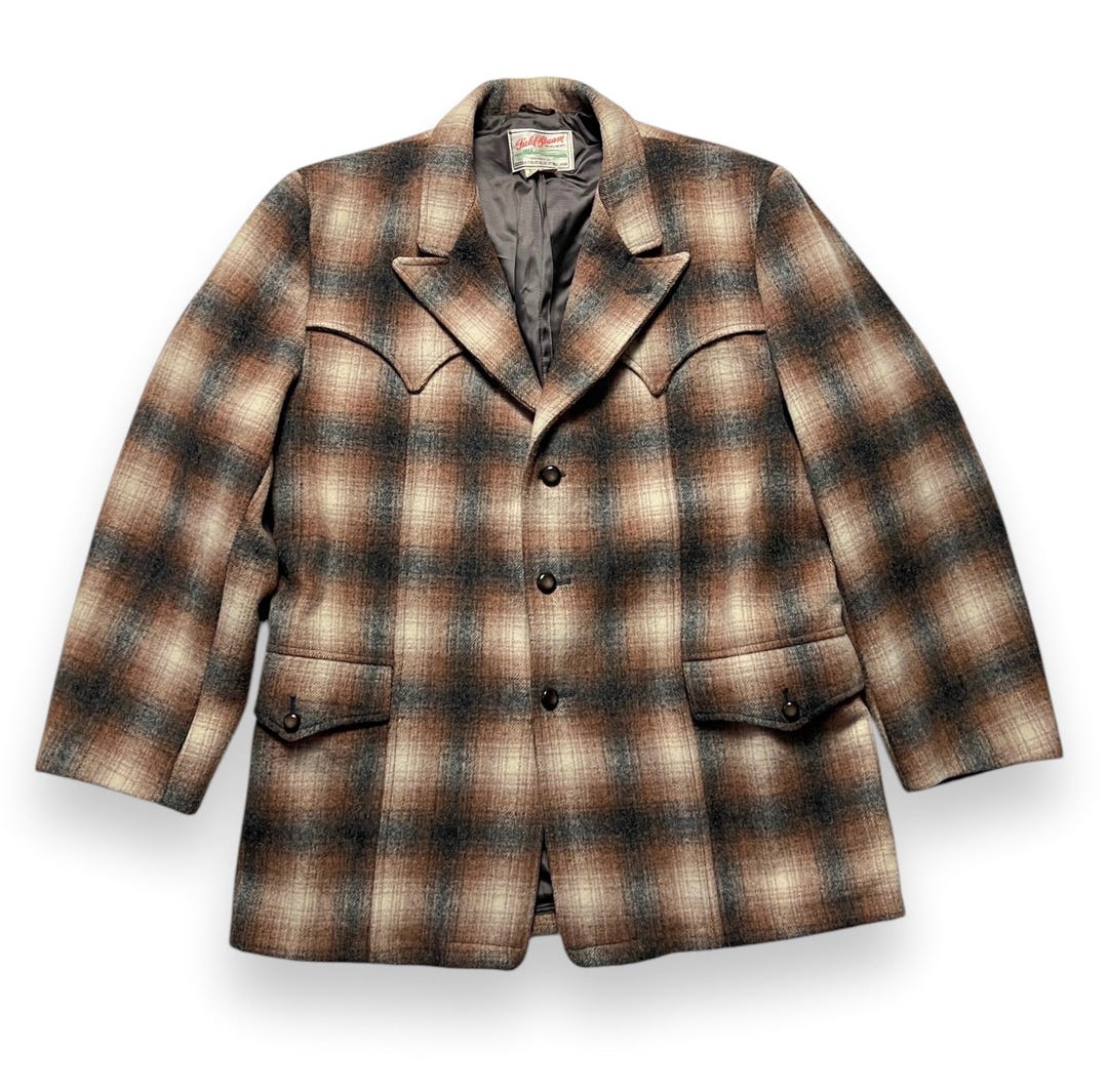 Vintage 1950s FIELD & STREAM Wool Western Ranch Jacket Size 44 ...