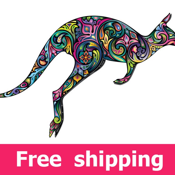 Kangaroo Wall Decals - Etsy