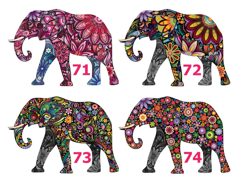 Elephant Wall Decal Children Wall Sticker Elephants Art - Etsy