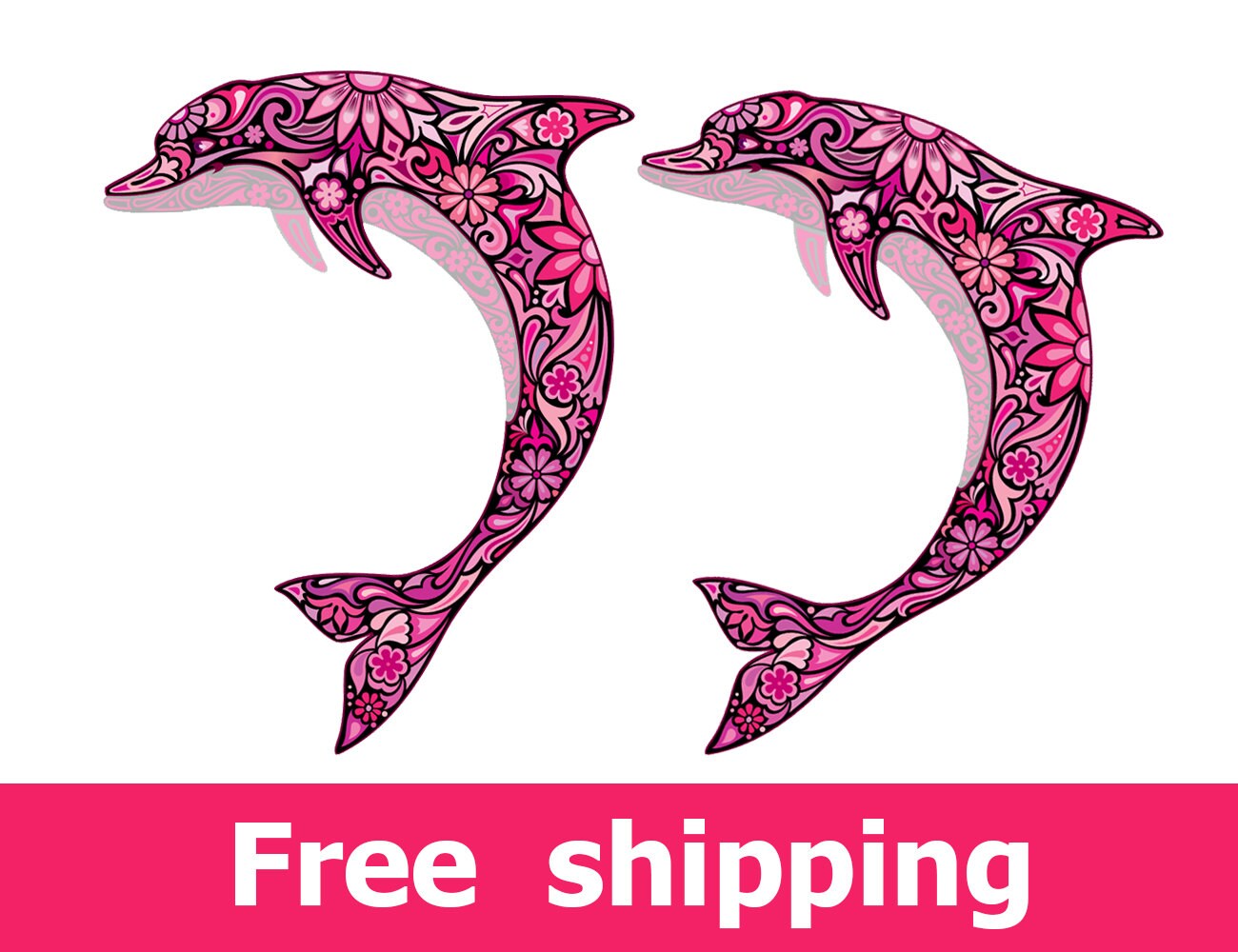 Pink Dolphin Stickers