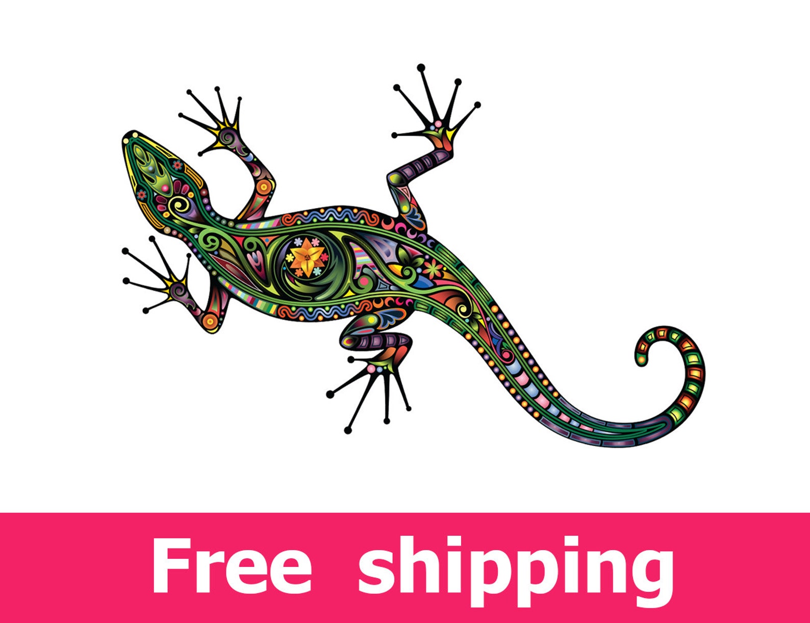Abstract Lizard Wall Sticker Colorful Lizard Wall Decal - Etsy Australia